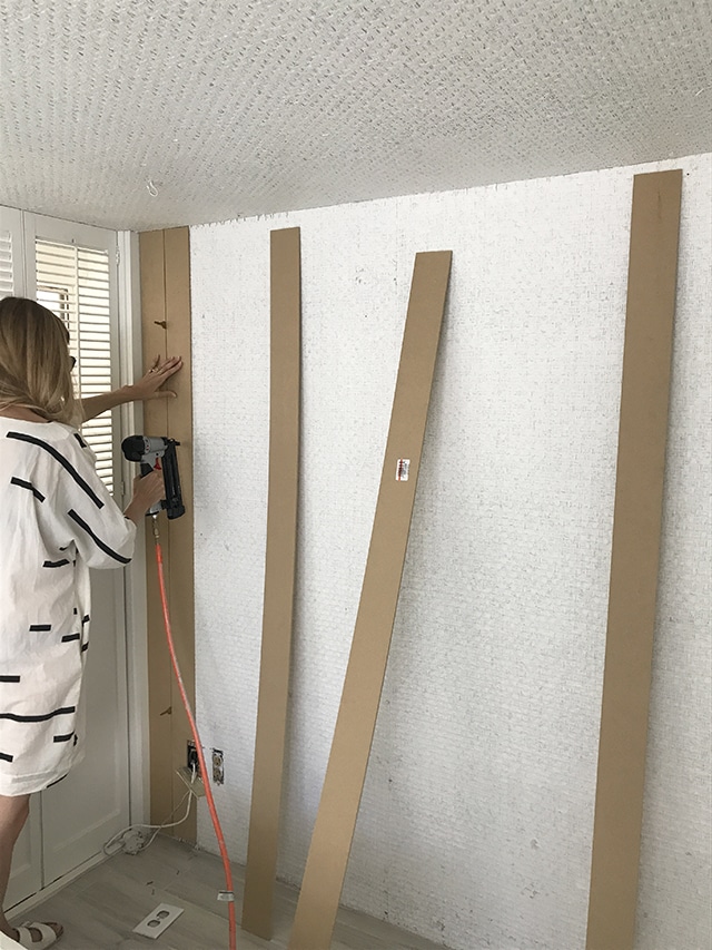 DIY faux wood paneling - Sarah Sherman Samuel